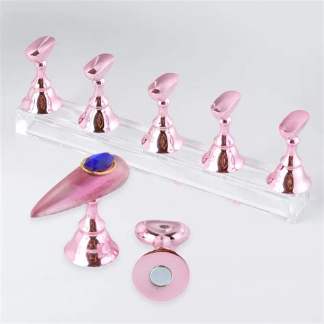 체스 보드 마그네틱 네일 팁 연습 디스플레이 스탠드 세트 5 개 아크릴 네일 아트 홀더 Uv 젤 폴리시 매니큐어 선반 Aliexpress