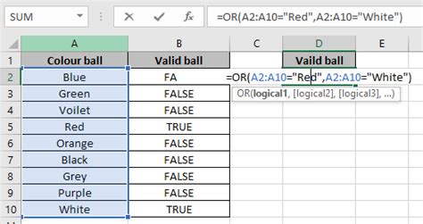 How To Use The OR Function In Excel