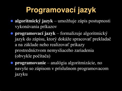 Ppt Programovací Jazyk Powerpoint Presentation Free Download Id