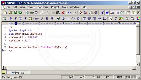 asp vbscript eval