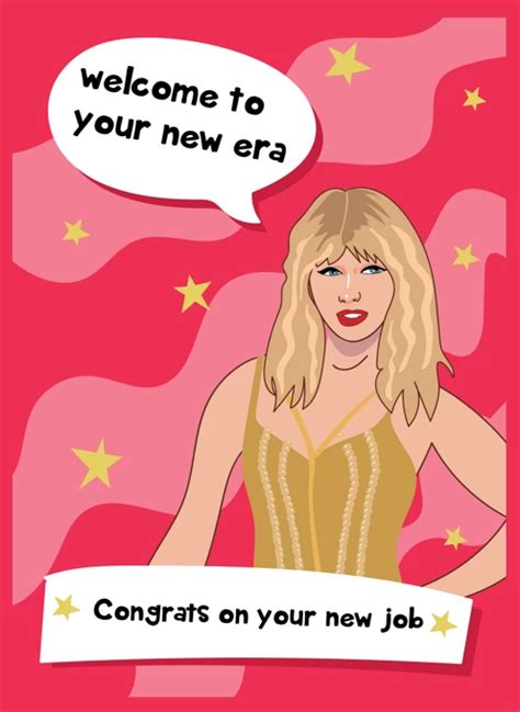 Taylor Swift Congrats On Your New Job By Laura Lonsdale Designs Cardly