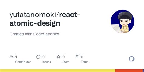 github yutatanomoki react atomic design created with codesandbox