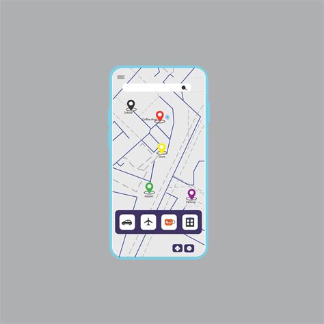 Navigation App Location App Interface On Smartphone Vector Art At Vecteezy