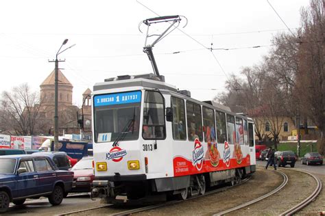 Днепр, Tatra T6A2M № 3013 — Фото — Городской электротранспорт