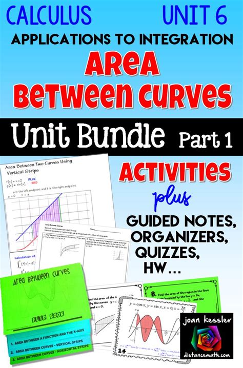 Calculus Area Between Curves Applications To Integration Part Bundle Calculus Ap Calculus