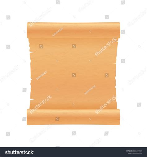 Scroll Ancient Parchment Papyrus Realistic Template เวกเตอร์สต็อก ปลอดค่าลิขสิทธิ์ 2006389964