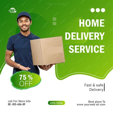 Premium Vector Home Delivery Service Social Media Post Designweb Banner