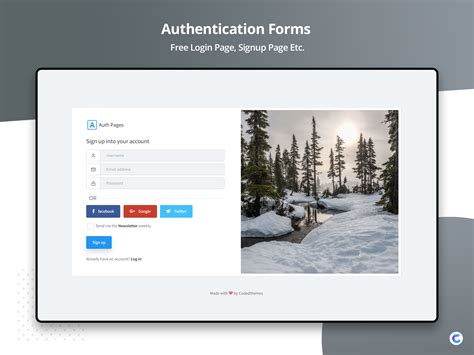 Bootstrap 4 Authentication Forms By Codedthemes On Dribbble