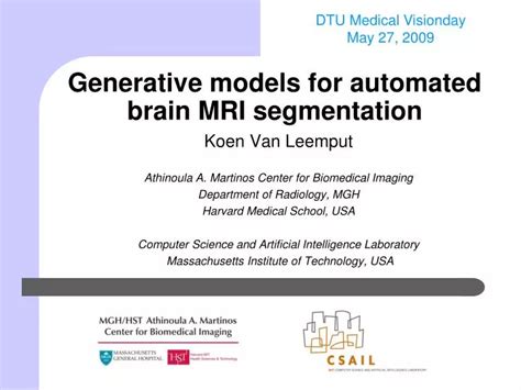 PPT Generative Models For Automated Brain MRI Segmentation PowerPoint Presentation ID