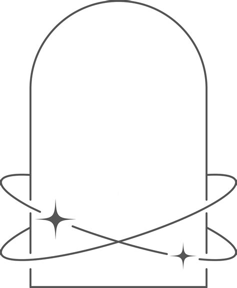 Aesthetic Frame Shape Outline Minimal Graphic Elements With Stars