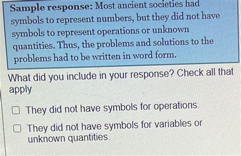 solved sample response most ancient societies had symbols to