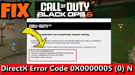 Black Ops 6 Error Crash Error Code 0xc0000005 0 N Fix Youtube