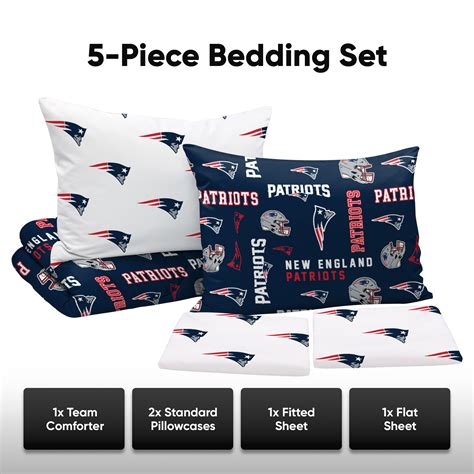 New England Patriots Nfl Team Color Bed In A Bag