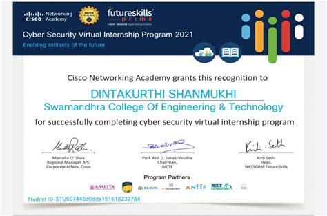 Shanmukhi Dintakurthi On Linkedin Cisconetworkingacademy