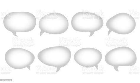 말하기 거품 텍스트 채팅 상자 메시지 상자 개요 만화 벡터 일러스트 디자인의 집합 사고 기호 기호의 풍선 낙서 스타일 Brand Name Online Messaging