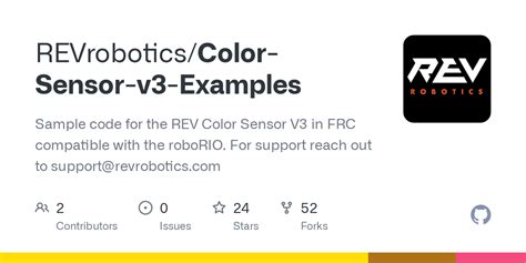 GitHub REVrobotics Color Sensor V3 Examples Sample Code For The REV