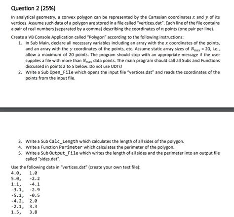 Question In Analytical Geometry A Convex Chegg