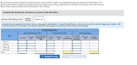 Solved Compute The Cost Assigned To Ending Inventory Chegg