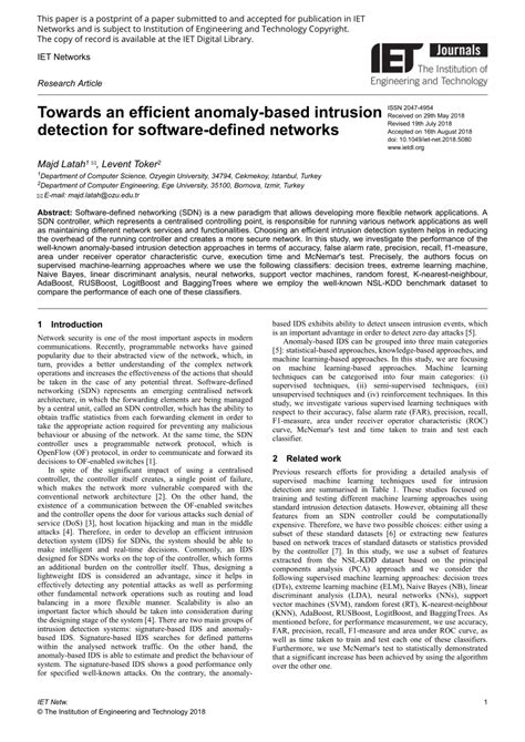 pdf towards an efficient anomaly based intrusion detection for
