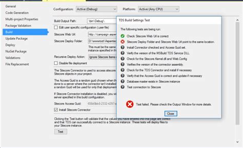 tds failing with sitecore deploy path and sitecore web point to the same