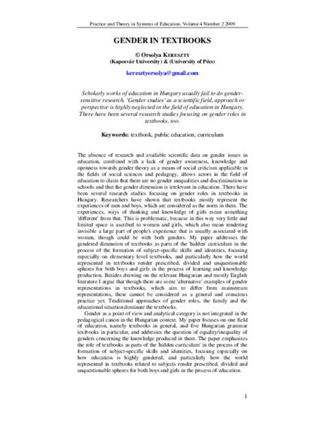 pdf gender in textbooks