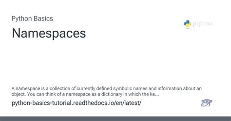 Namespaces Python Basics 2510