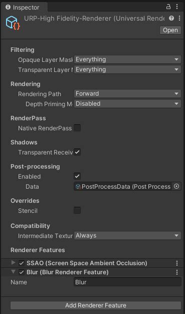 Gaussian Blur Post Process In Unity Urp