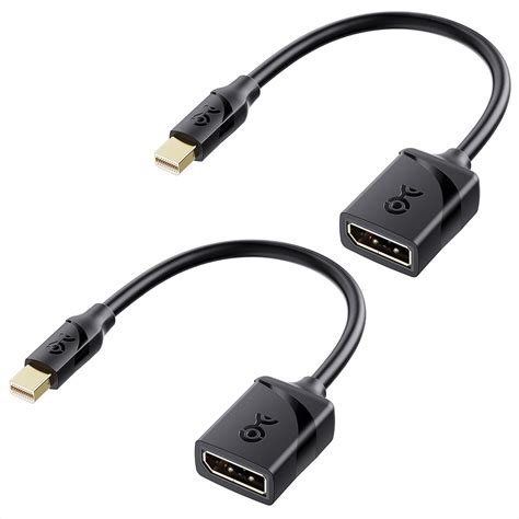 Cable Matters 2 Pack 32 4gbps 8k Mini Displayport To Displayport 1 4 Adapter Mini