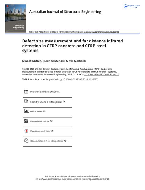 Pdf Defect Size Measurement And Far Distance Infrared Detection In