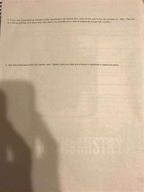 Laboratory Chemical Kinetics Initial Rates Of Chegg Com