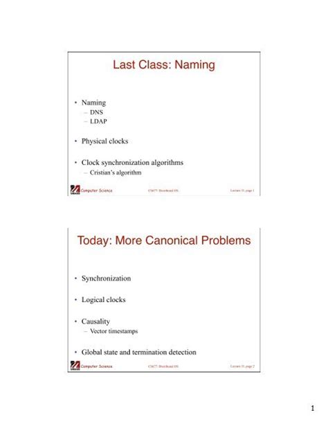 Syncronization And Logical Clocks
