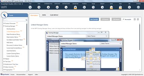 Advanced Features DockingManager WPF Syncfusion