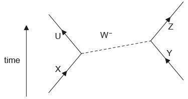The Feynman Diagram Shows A Particle Interaction Involving A W Boson Whi