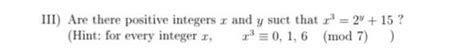 solved iii are there positive integers x and y suct that