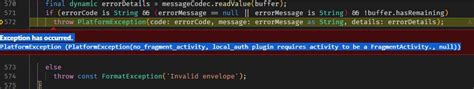 platformexception platformexception no fragment activity local auth