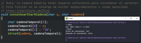 concatenar char y string en c parzibyte s blog