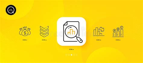 analytics graph check investment and graph chart minimal line icons