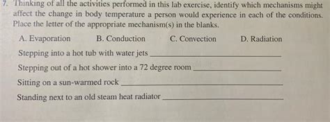 Thinking Of All The Activities Performed In This Lab Chegg