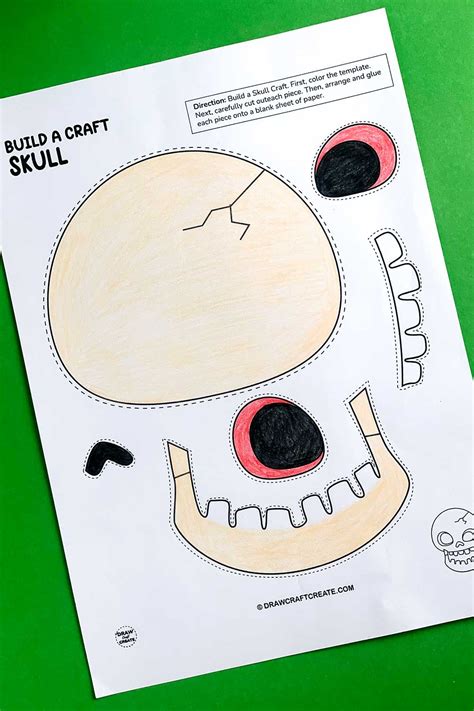 Free Printable Build A Skull Craft Draw Craft Create