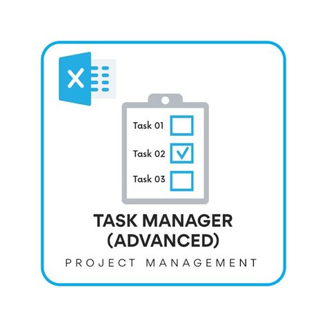 Task Manager Advanced Excel Template Etsy