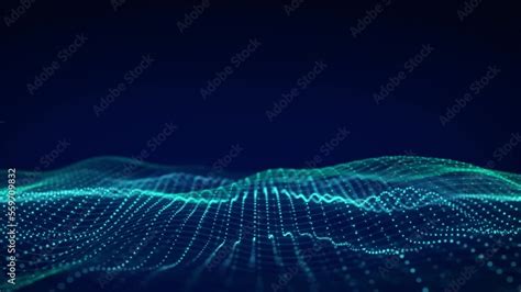 3d Digital Wave Technology Wave Flow Digital Structure Cyber Technology Background 3d