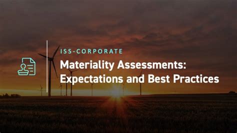 Materiality Assessments Expectations And Best Practices