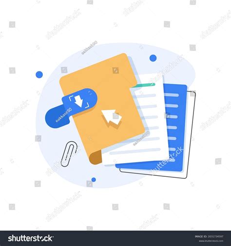 Open Folder Iconfolder Documentsdocument Protection Conceptflat Stock Vector Royalty Free