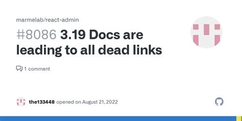 319 Docs Are Leading To All Dead Links · Issue 8086 · Marmelabreact
