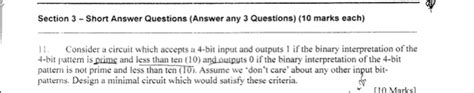 Solved Consider A Circuit Which Accepts A 4 Bit Input And