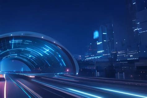 Premium Ai Image 3d Rendering Of Warp Speed In Hyper Loop With Blur