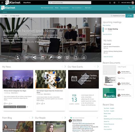 3 Great Examples Of Sharepoint Intranet Homepages To Inspire You Artofit