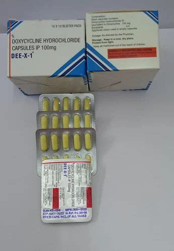 Doxicip 100 Doxycycline Hydrochloride 100mg Capsules At Rs 12 Strip Doxycycline Tablet In New