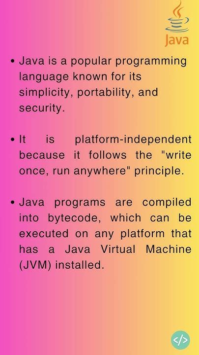 What Is Java How Is It Platform Independent Shorts Javabasics Javaconcepts Java Youtube