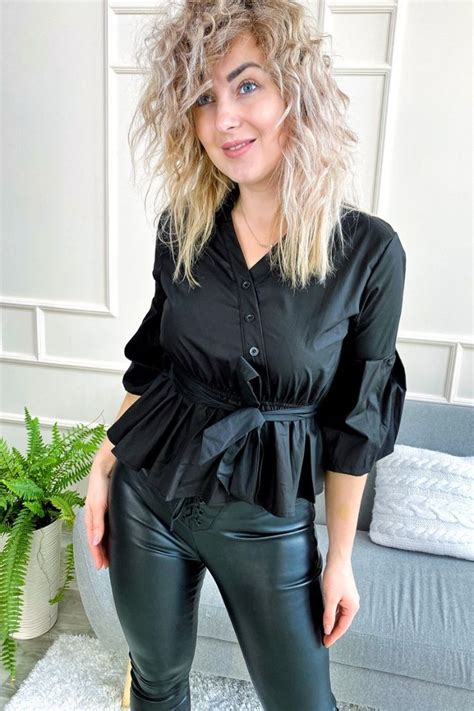 ИНТЕРЕСНАЯ БЛУЗА С ОБЪЕМНЫМИ РУКАВАМИ И ПОЯСОМ Fashion Womens Fashion Women